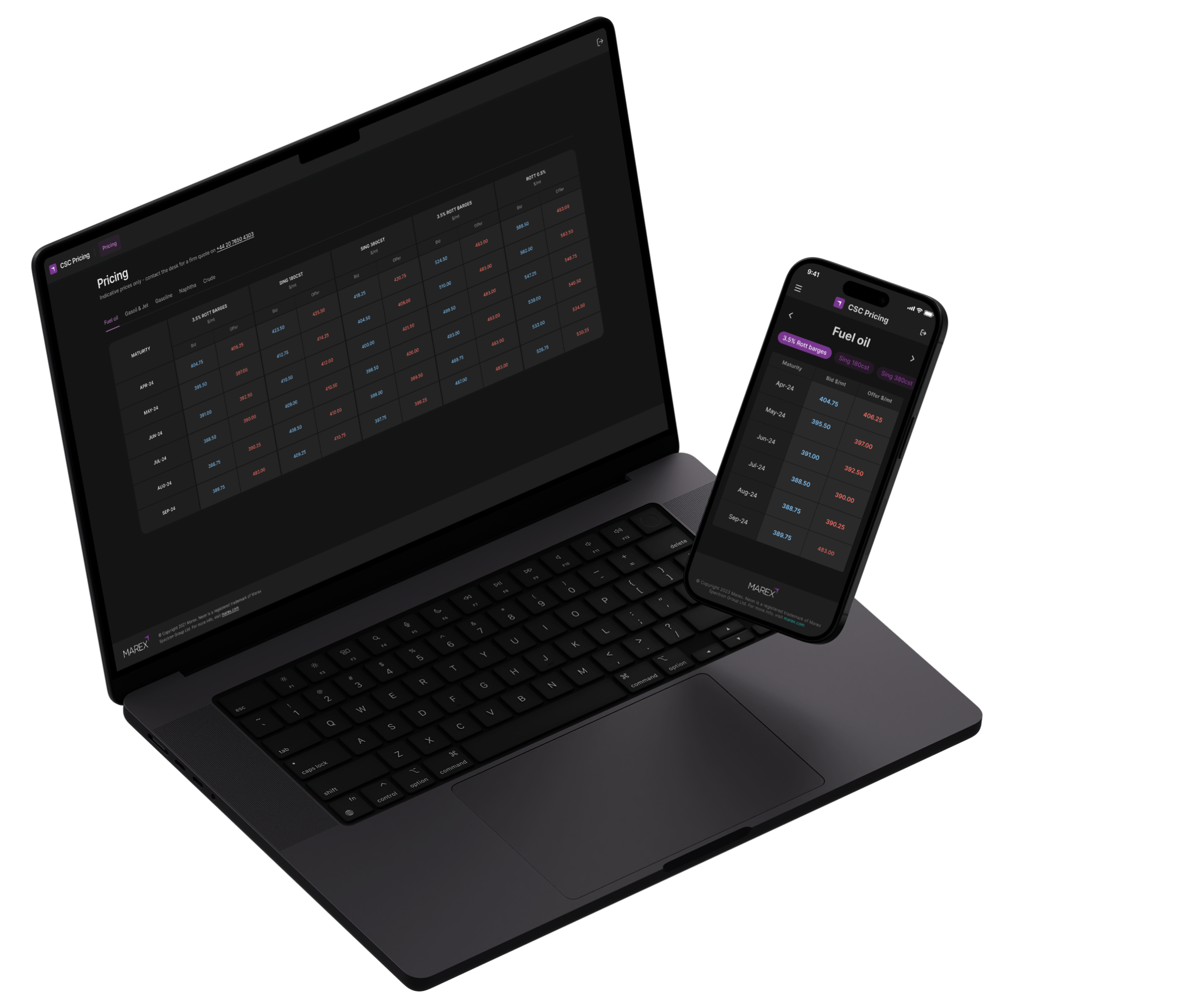 Neon CSC Pricing by Marex